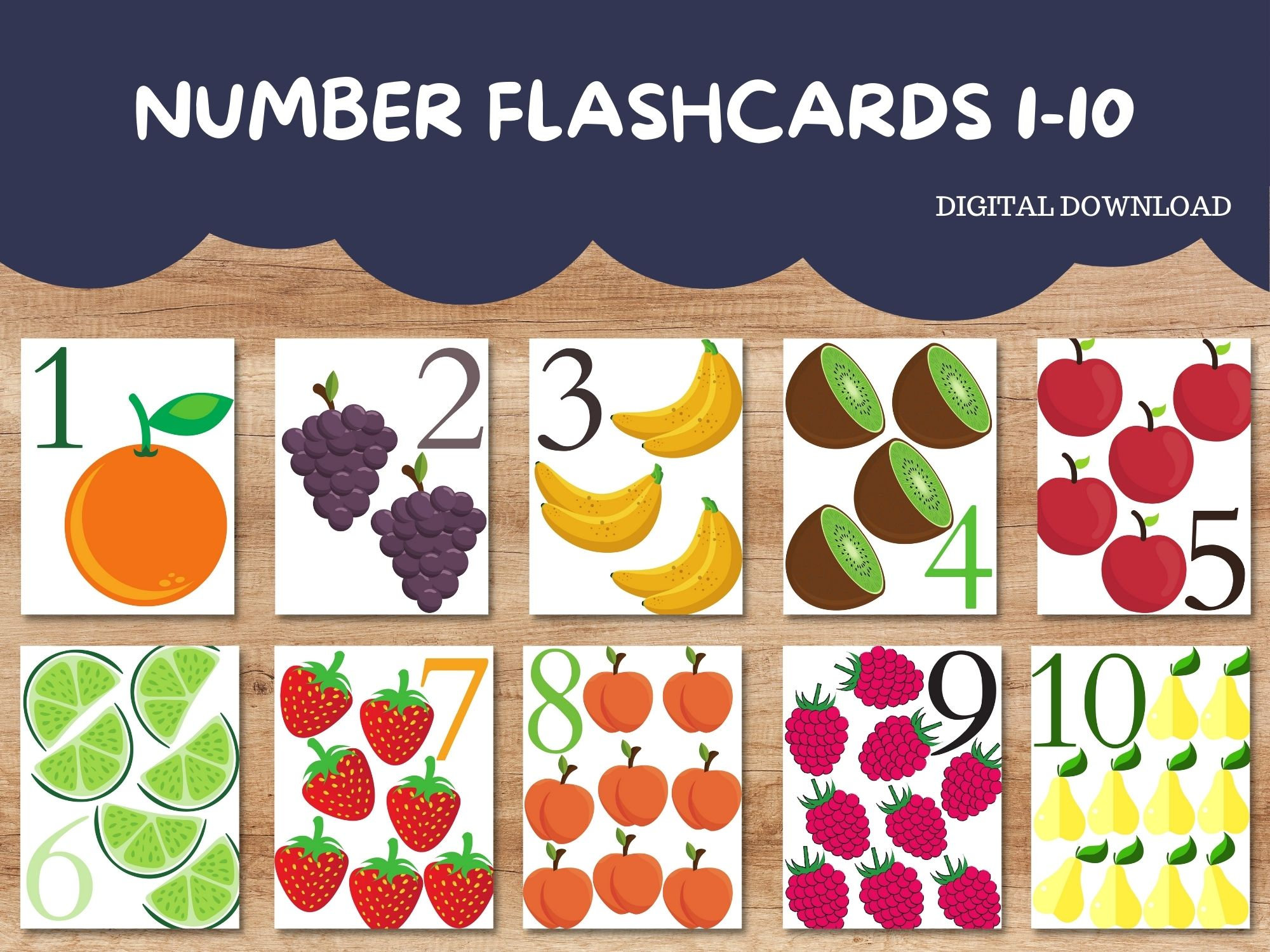 Number Flash Cards | Number Flash Cards 1-10 | Printable Flash Cards ...