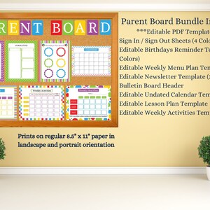 Daycare Parent Board Preschool Parent Board Bulletin Board Template ...