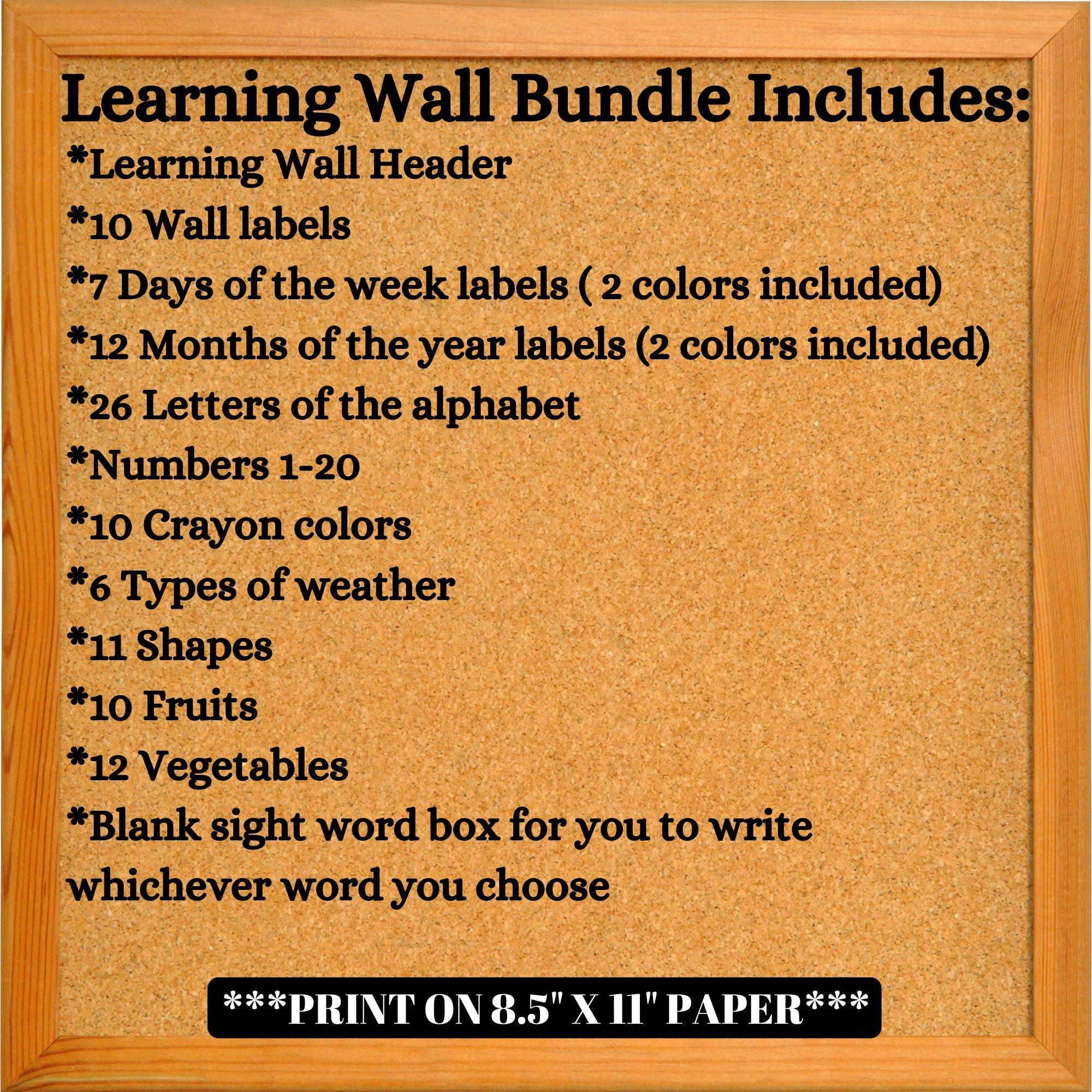 Preschool Learning Wall Learning Wall Preschool Focus Wall - Etsy Canada