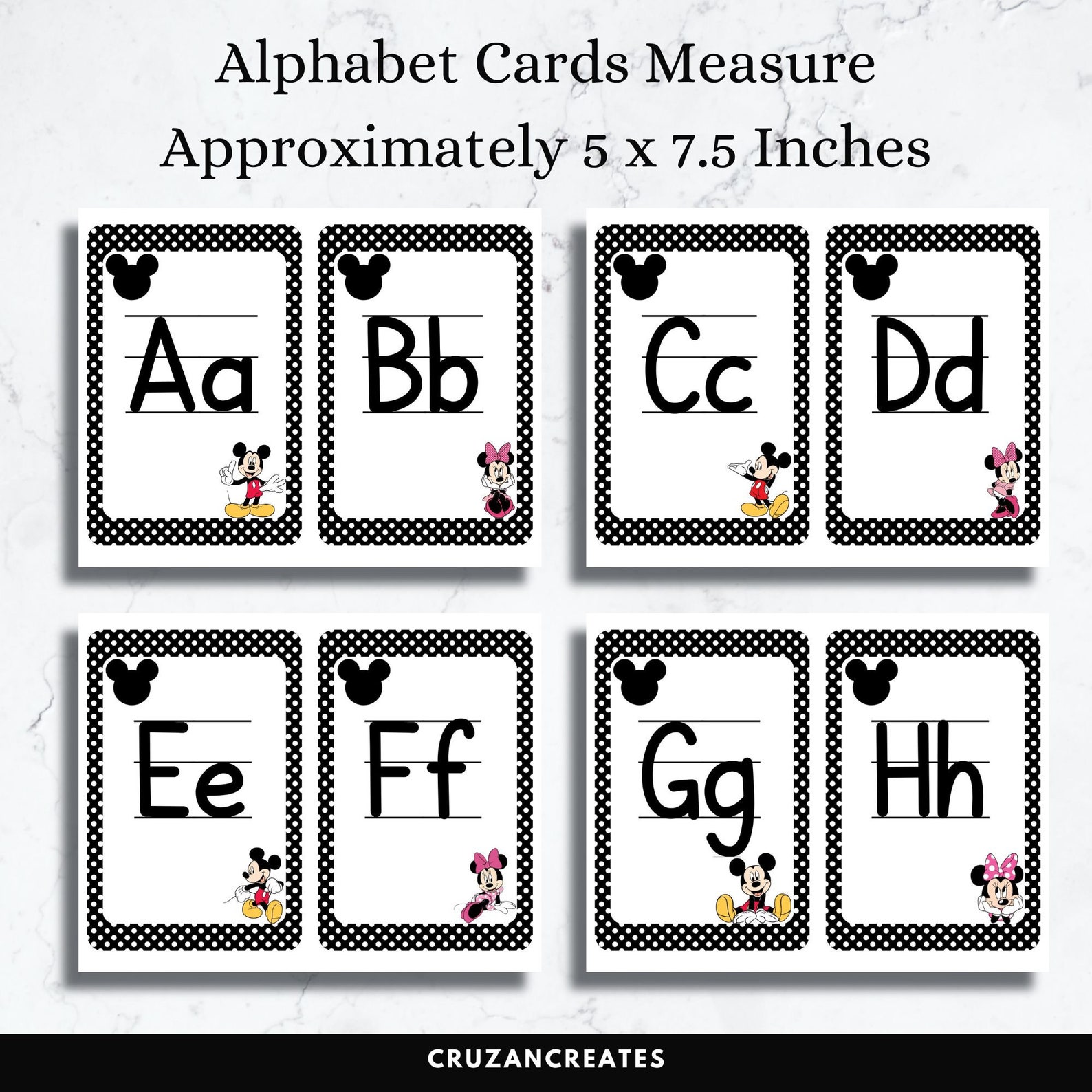 Mickey and Minnie Alphabet | Classroom Decor | Class Decor Set ...