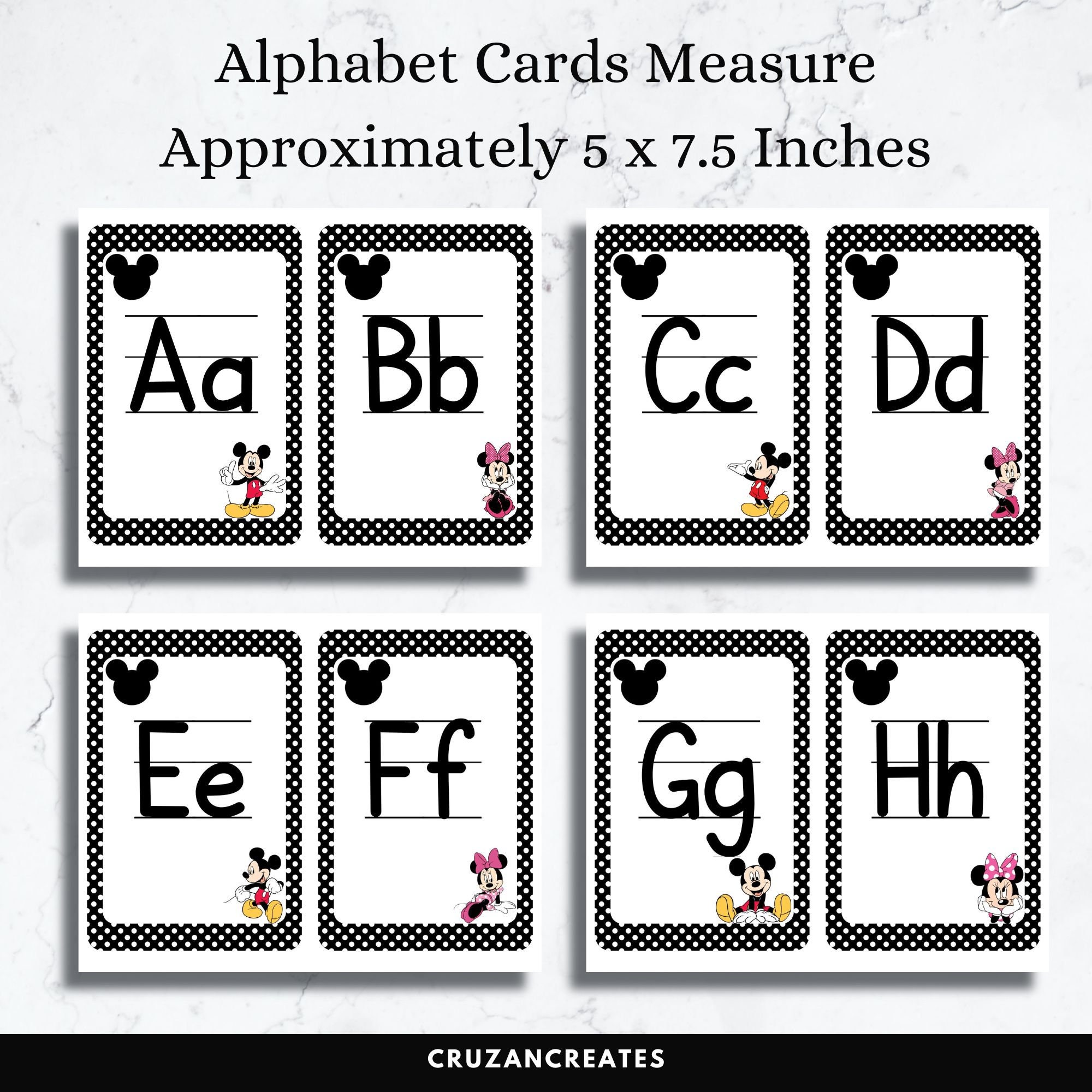 Mickey and Minnie Alphabet | Classroom Decor | Class Decor Set ...