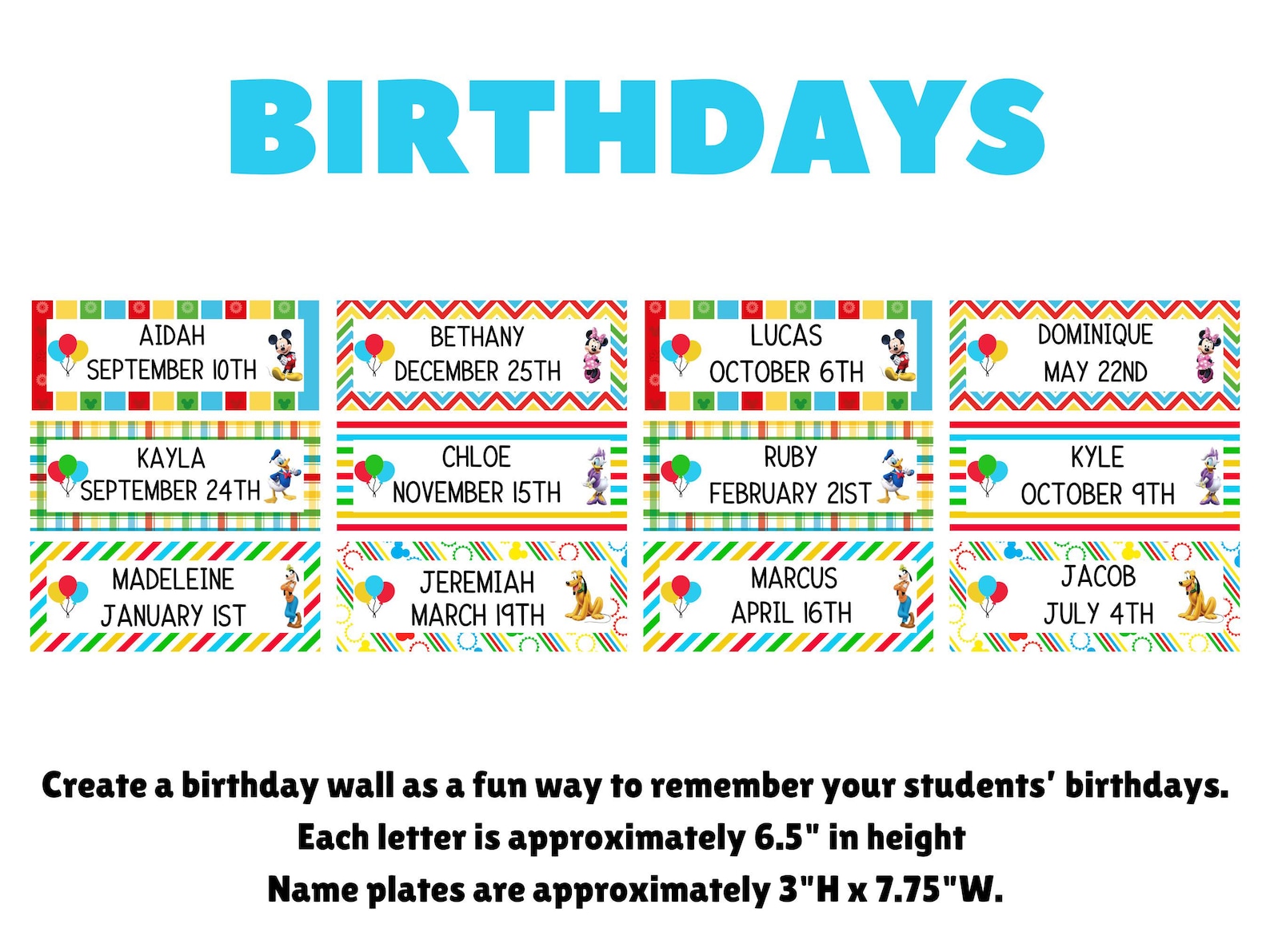 Mickey Class Decor | Wall Decor | Classroom Decorations | Classroom ...