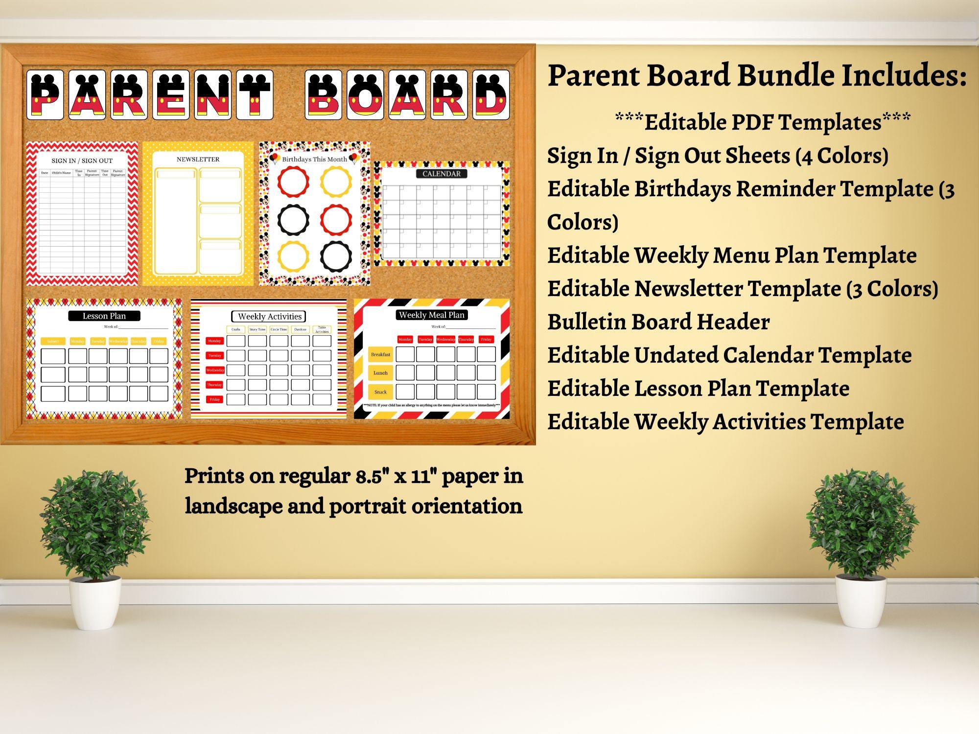 Daycare Parent Board | Preschool Parent Board | Bulletin Board Template ...