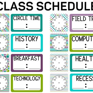 Classroom Daily Schedule | Class Schedule | Daily Schedule Cards ...