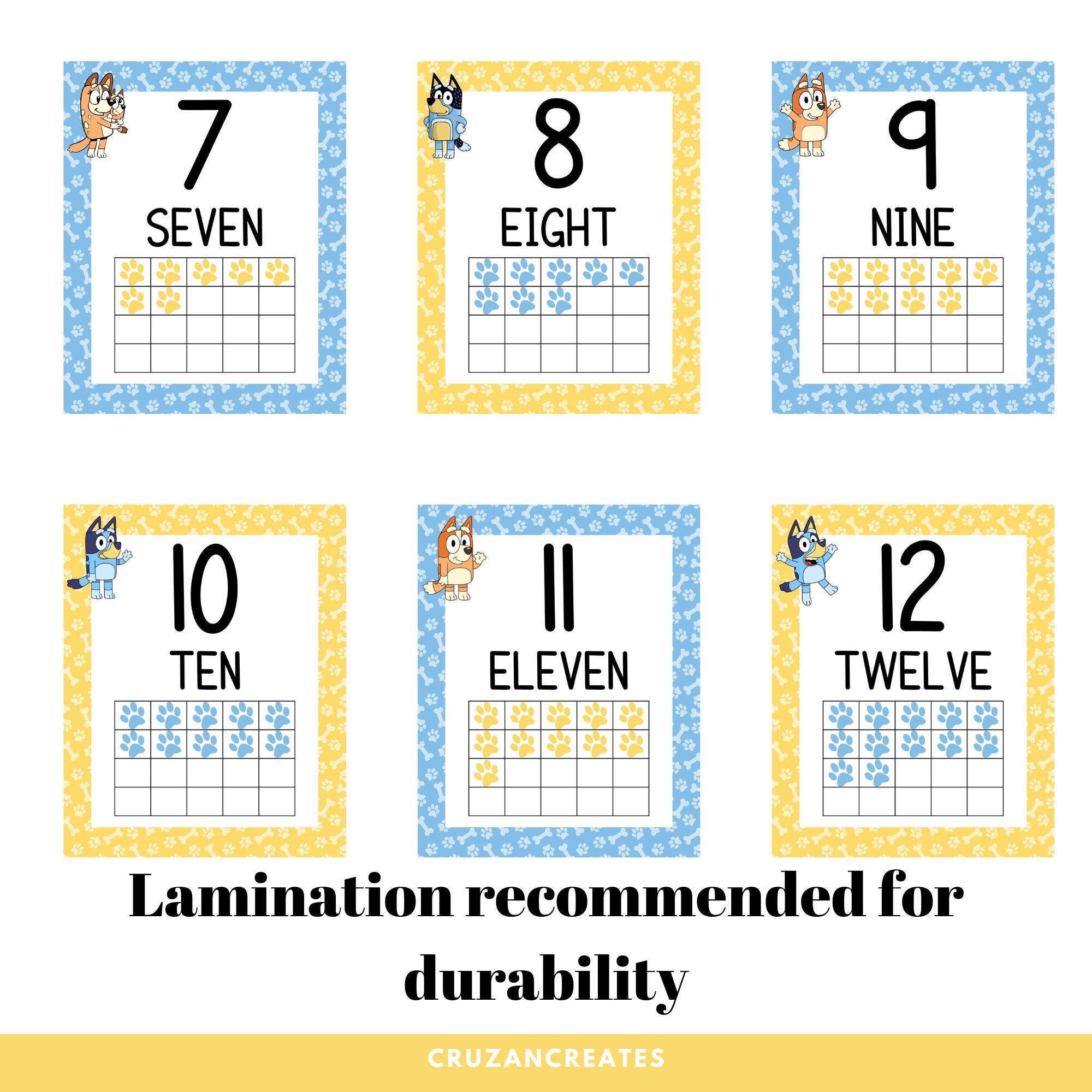 Number Posters | Blue Dog Numbers Posters | Blue Dog Posters | Numbers ...