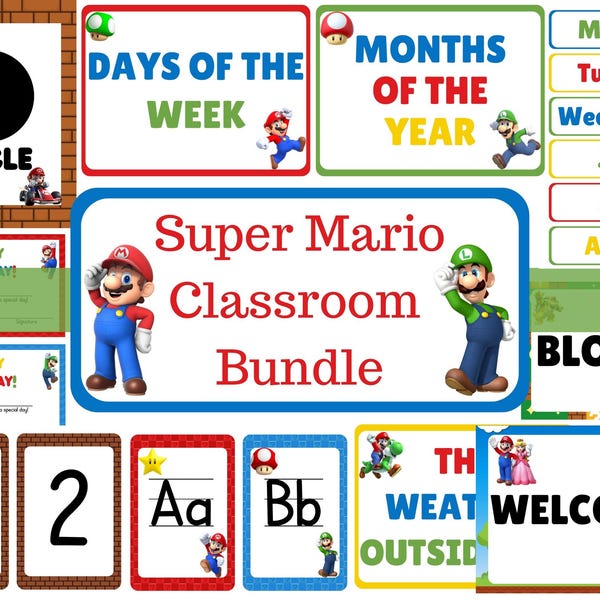 Super Mario Decor - Etsy