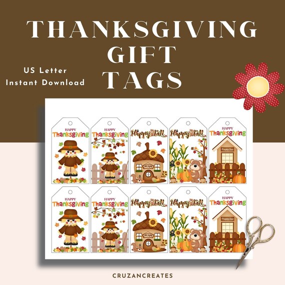 Thanksgiving Gift Tags Gift Tags for Thanksgiving - Etsy