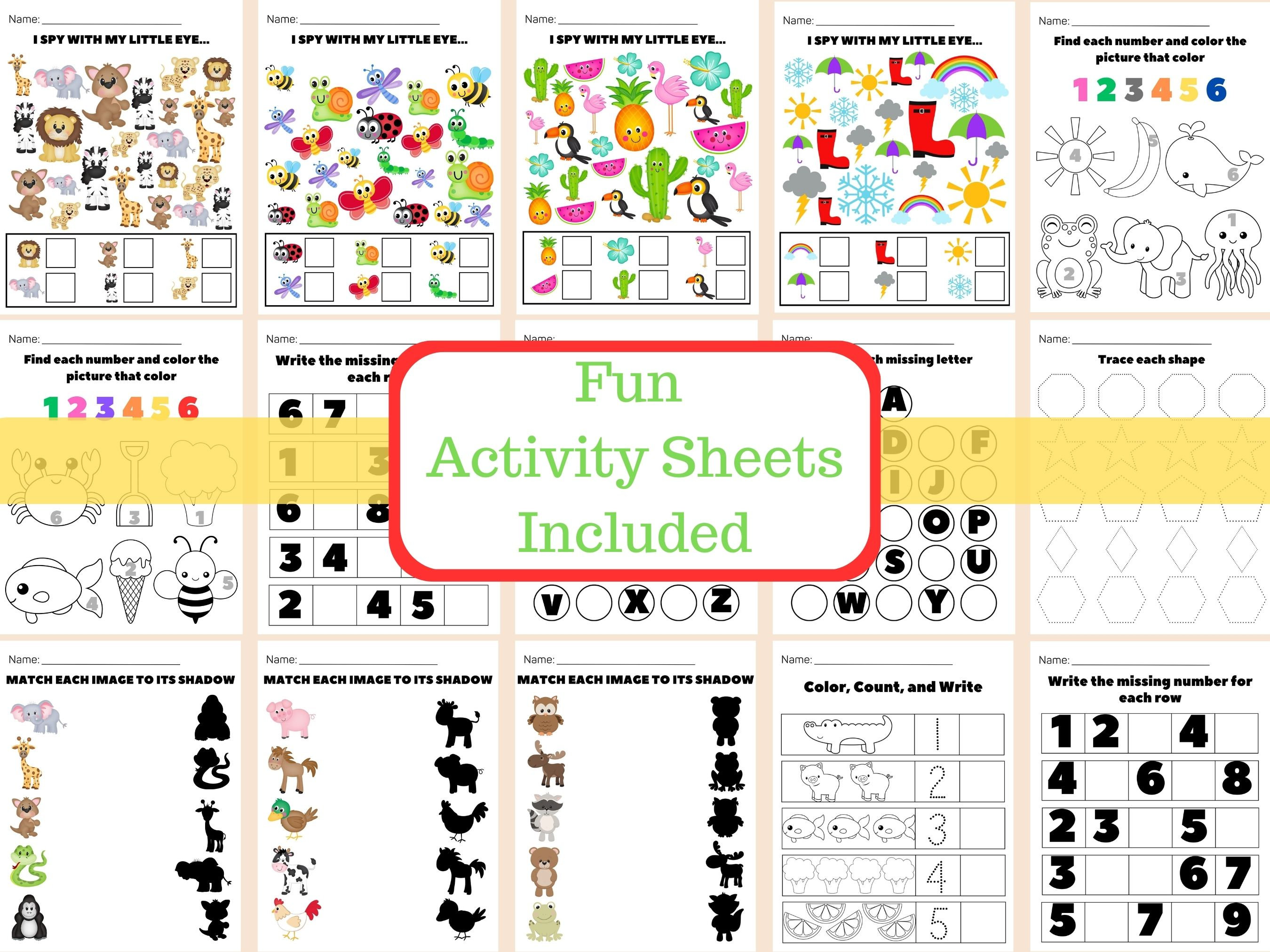 Preschool Learning Worksheets Activity Sheets for Kids Kids Tracing ...