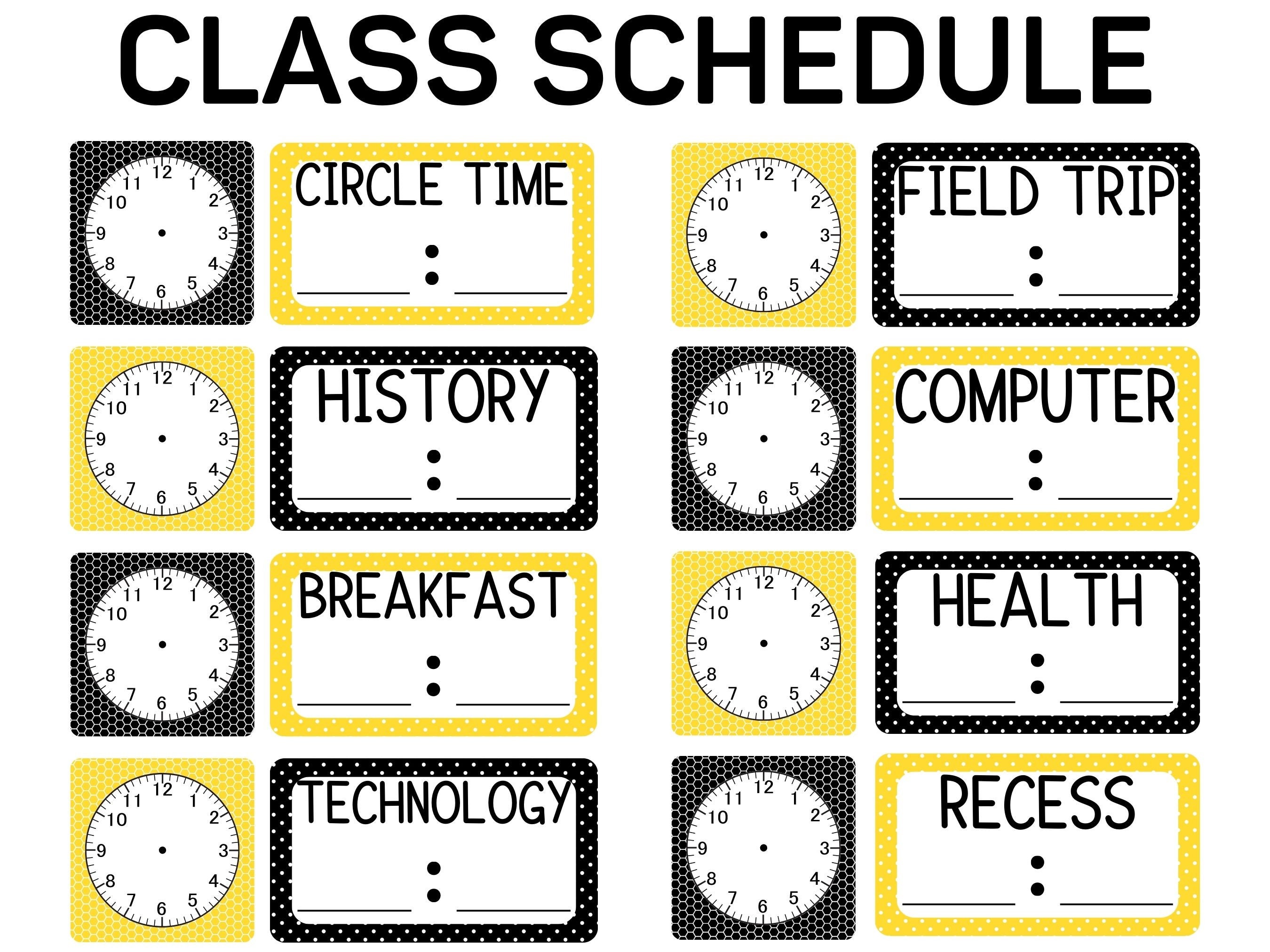 Classroom Daily Schedule | Class Schedule | Daily Schedule Cards ...