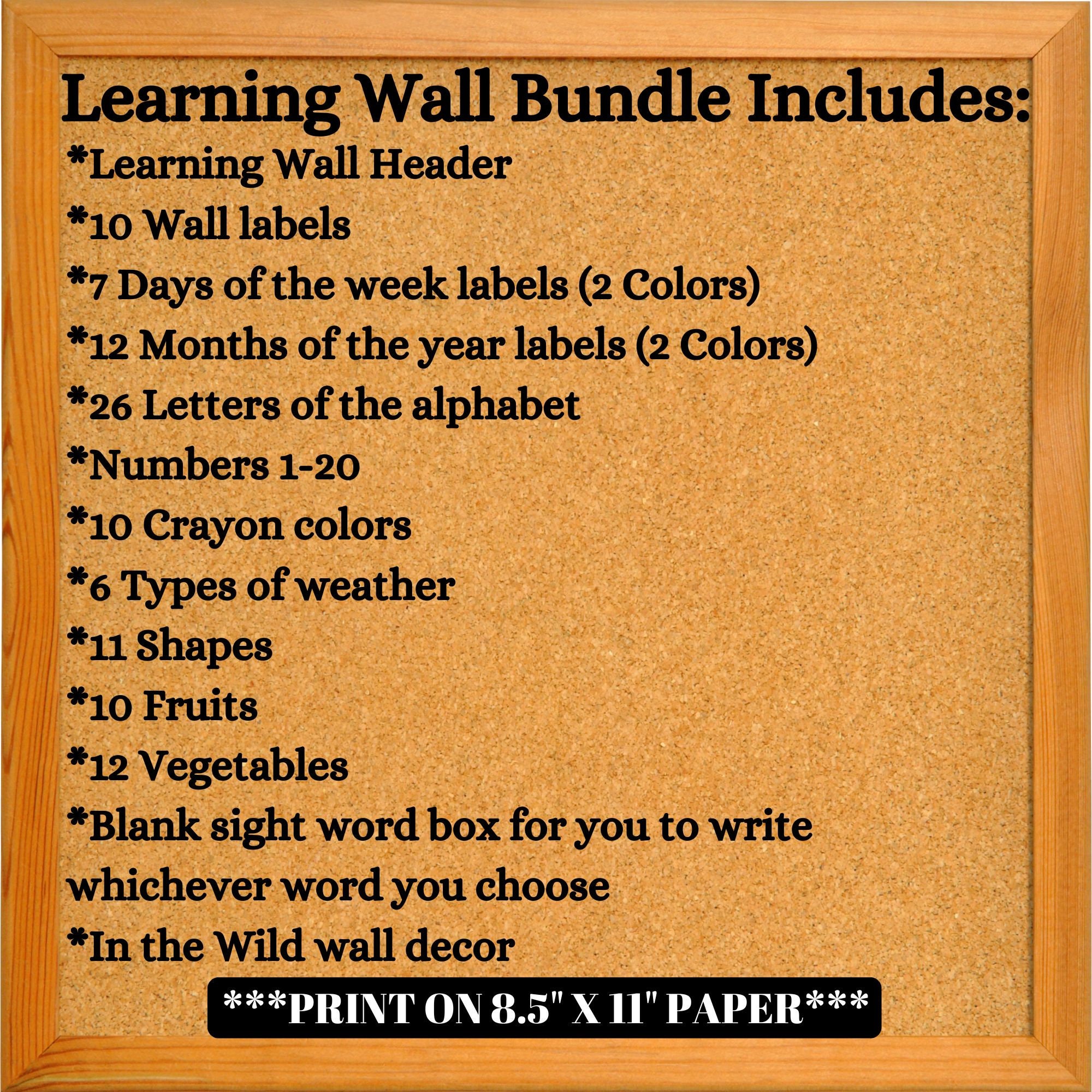 Preschool Learning Wall | Learning Wall | Preschool Focus Wall ...