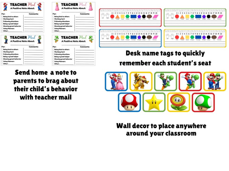 Super Mario Class Decor | Class Decor | Wall Decor | Classroom Bundle ...