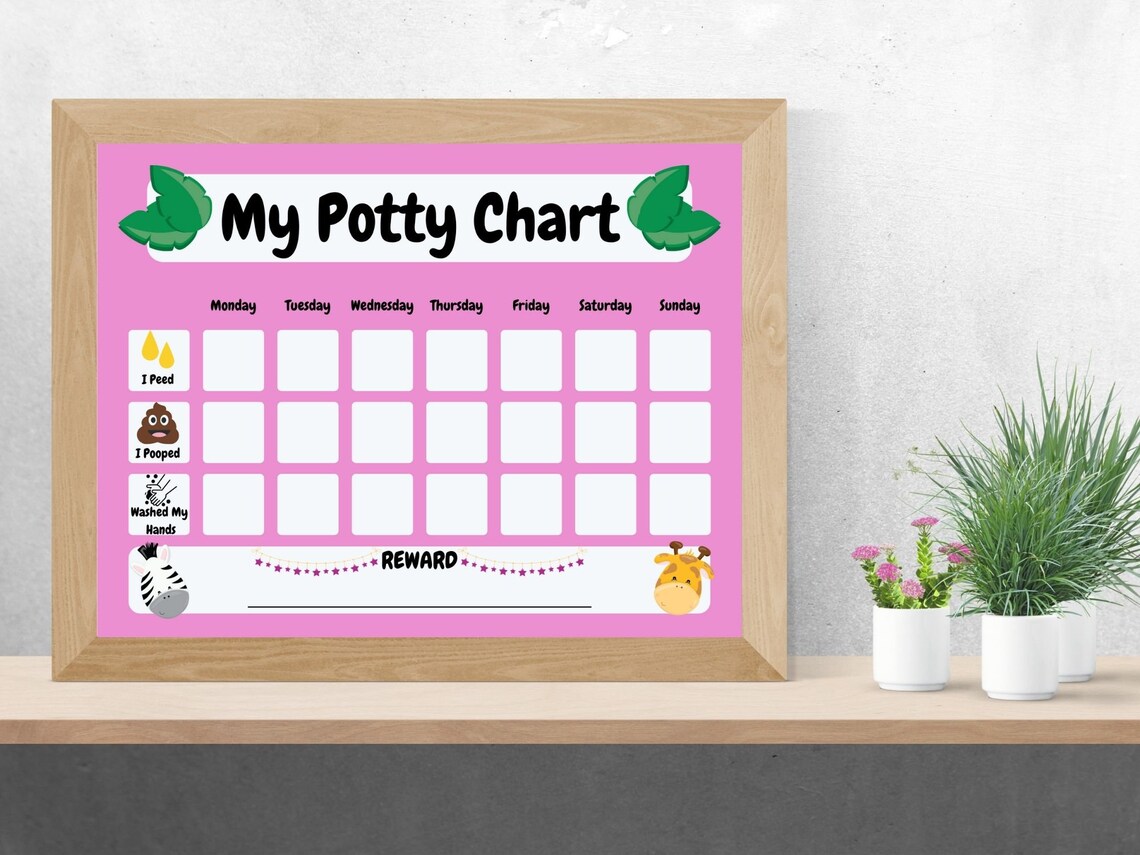 Potty Training Chart | Potty Printable Chart | Potty Chart | Potty ...