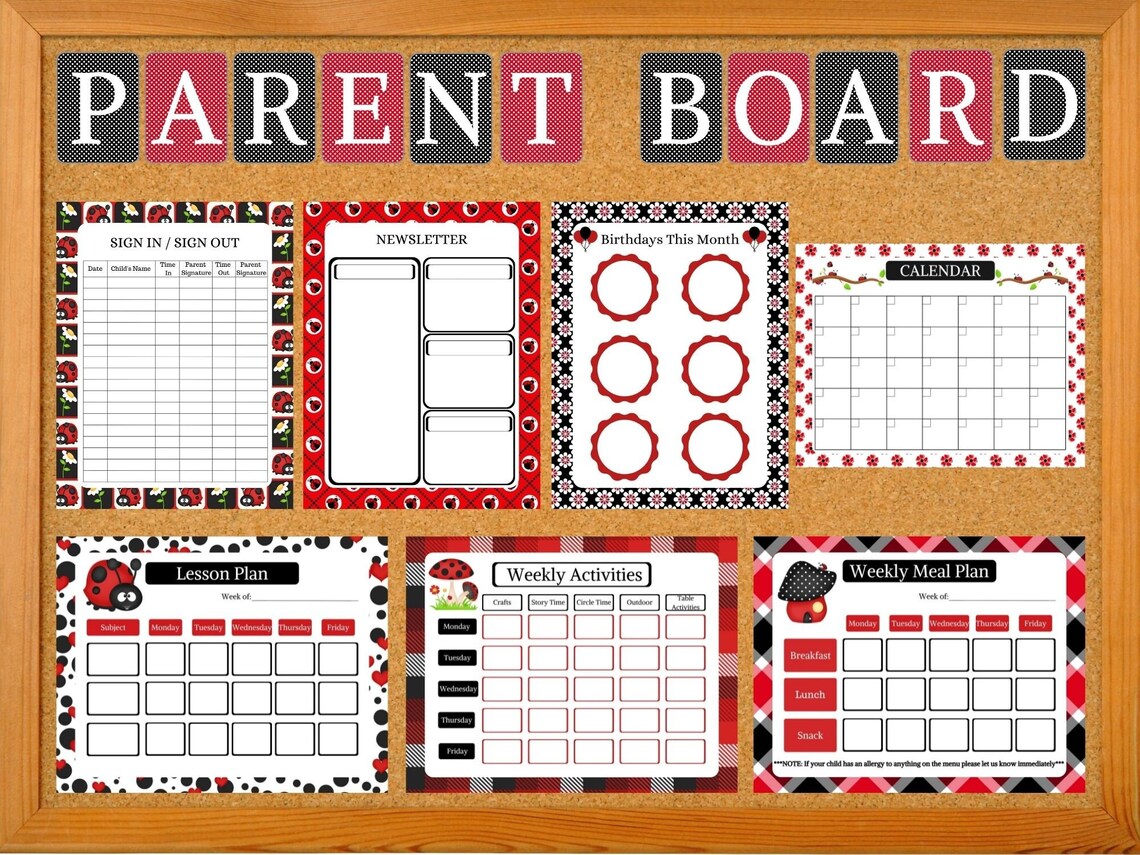 Daycare Parent Board Preschool Parent Board Bulletin Board Template ...