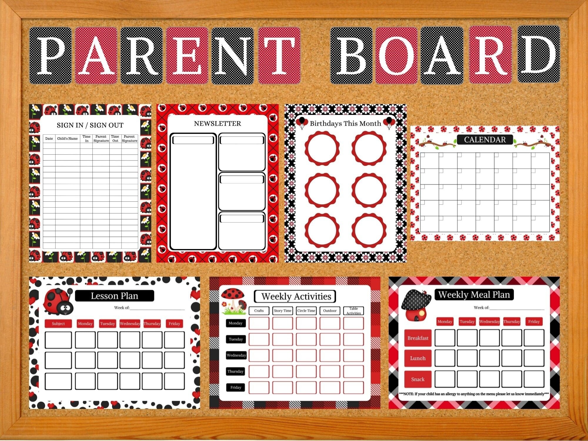 Daycare Parent Board Preschool Parent Board Bulletin Board Template ...
