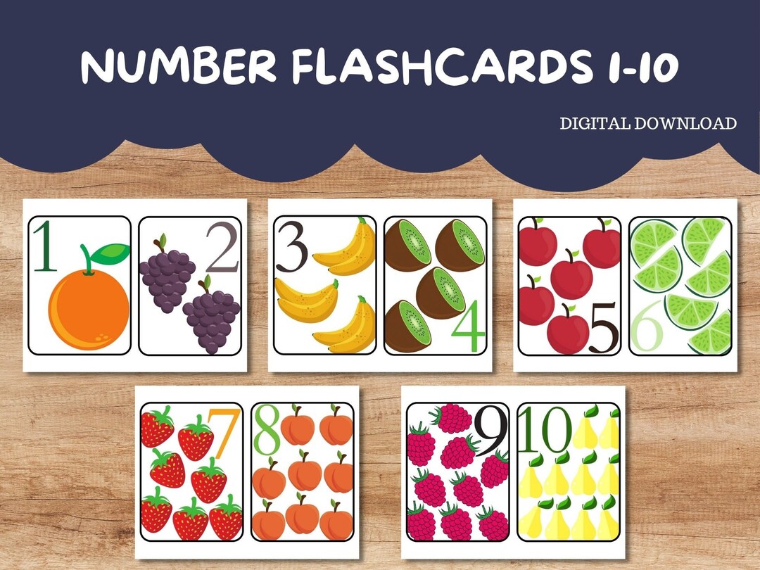 Number Flash Cards | Number Flash Cards 1-10 | Printable Flash Cards ...
