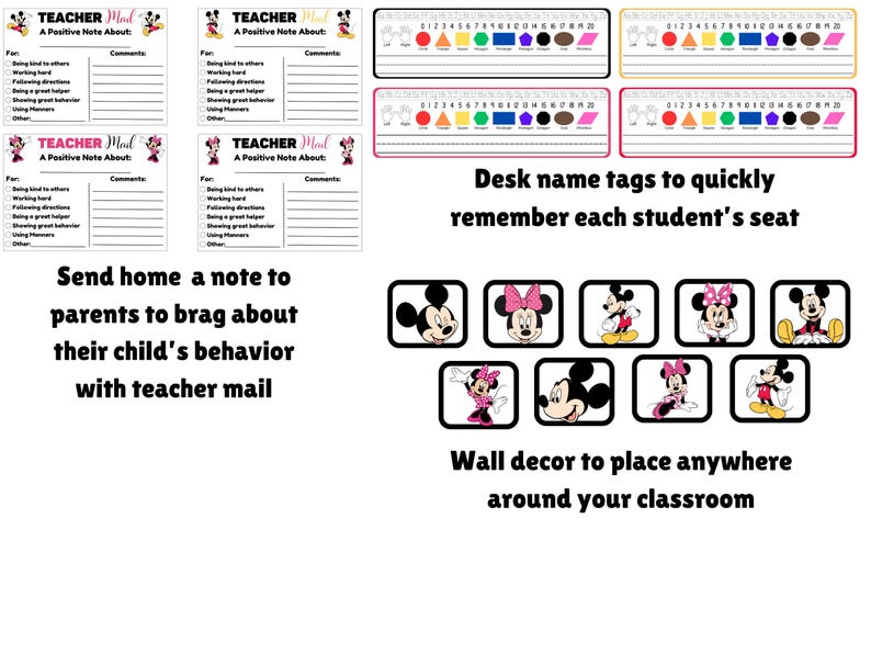 Mickey and Minnie Class Decor Wall Decor Classroom Decorations ...