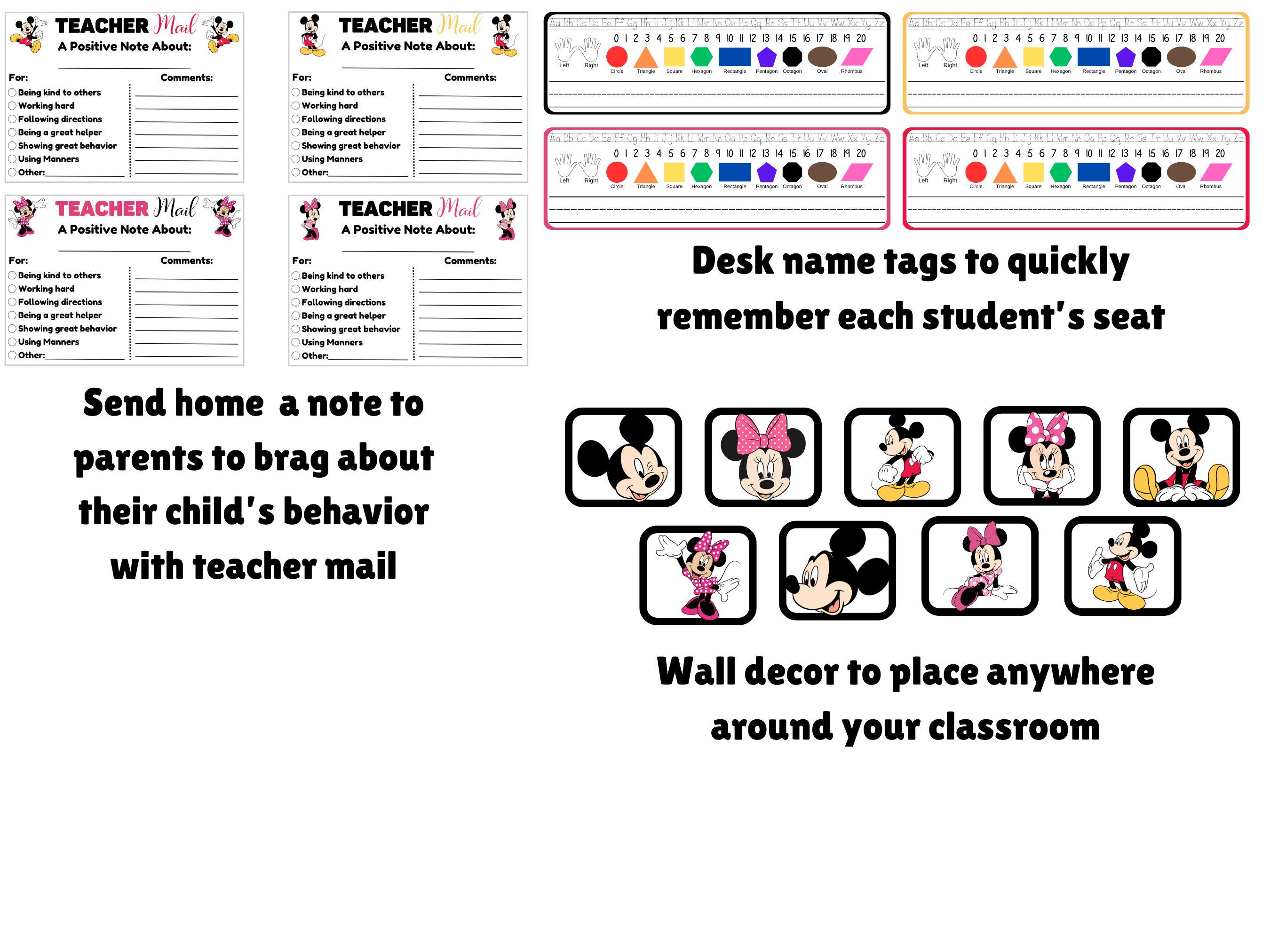 Mickey and Minnie Class Decor | Wall Decor | Classroom Decorations ...