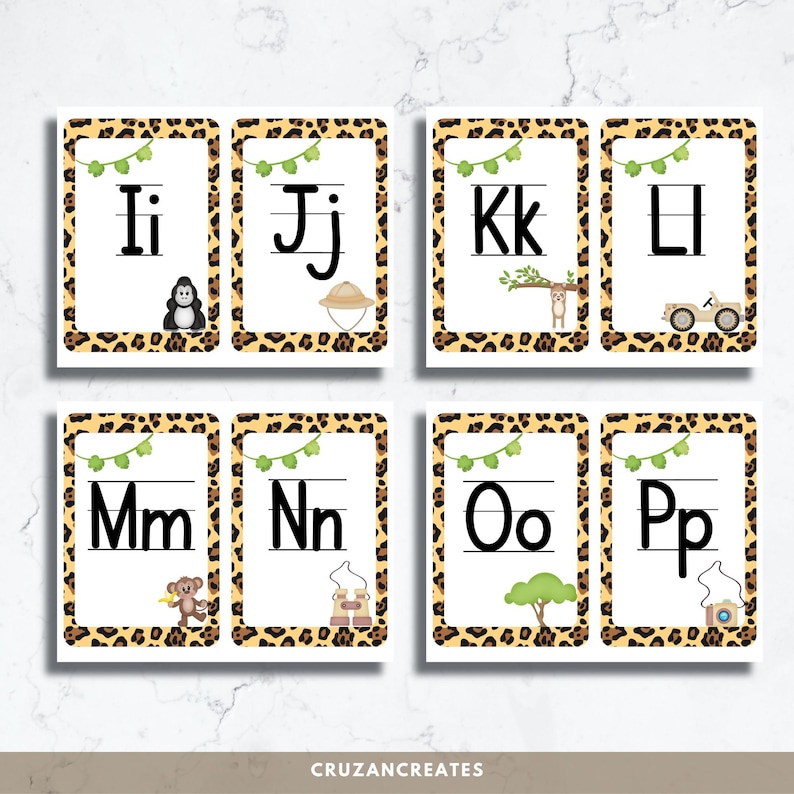 Jungle Theme Alphabet | Classroom Decor | Class Decor Set | Classroom ...
