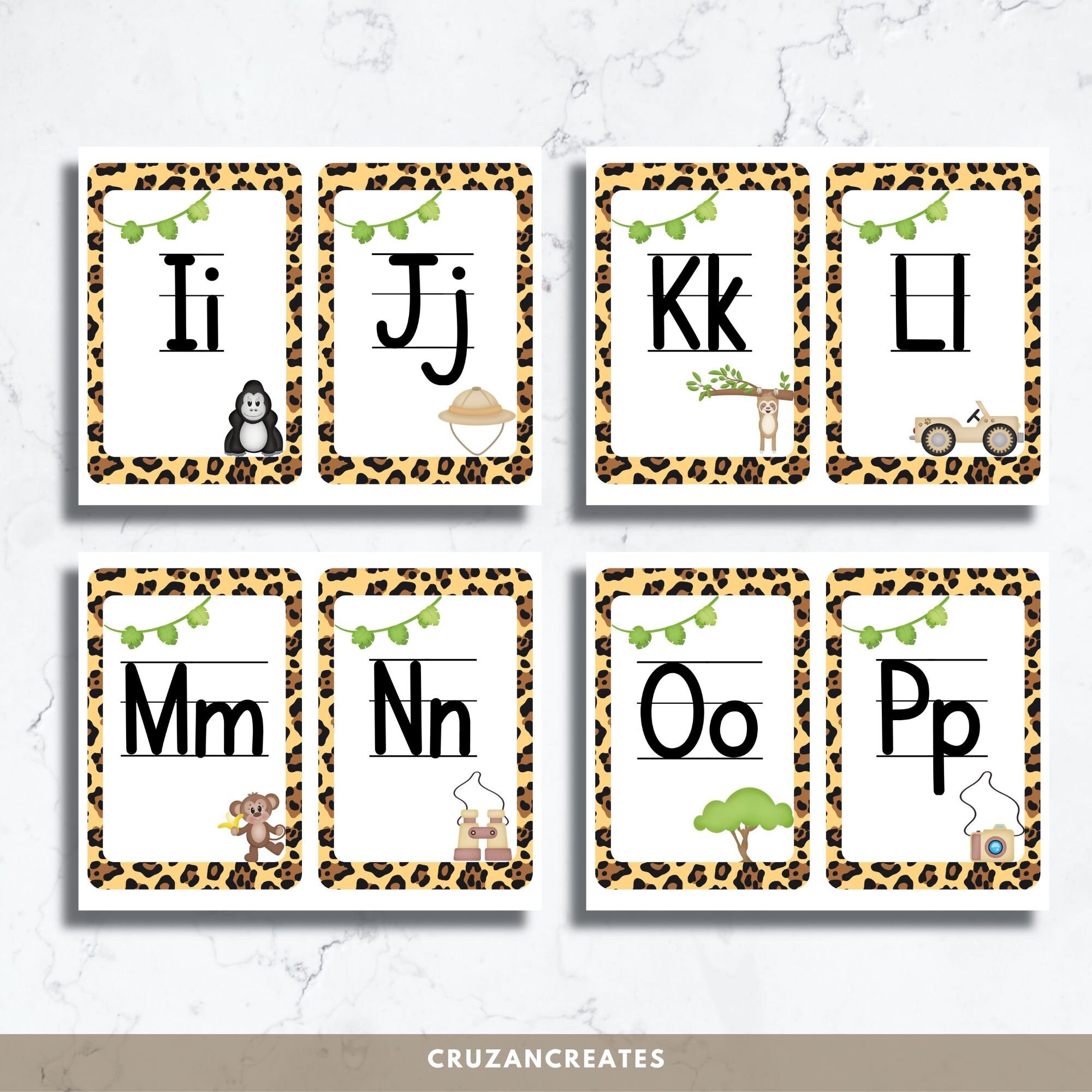Jungle Theme Alphabet | Classroom Decor | Class Decor Set | Classroom ...