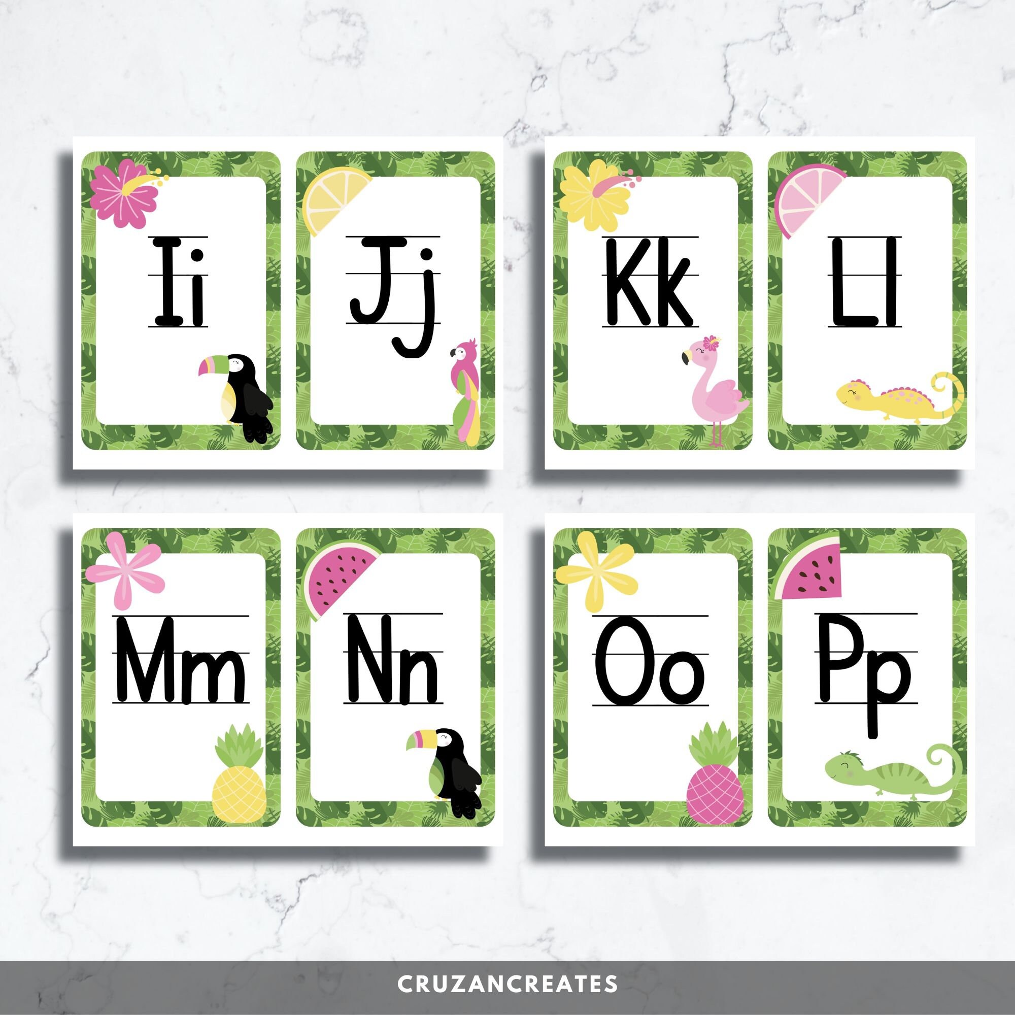 Tropical Alphabet | Classroom Decor | Class Decor Set | Classroom Wall ...