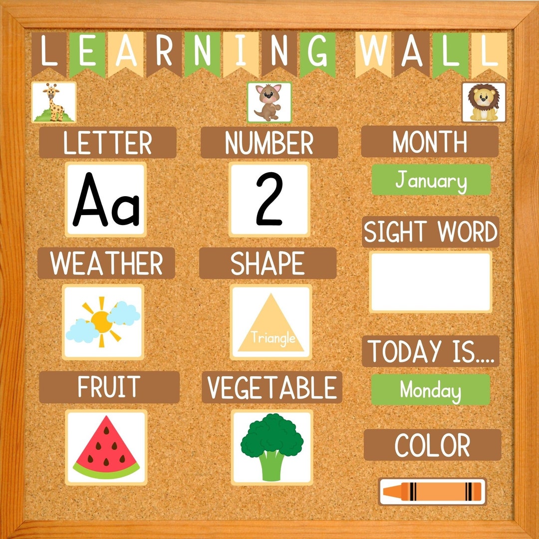 Preschool Learning Wall | Learning Wall | Preschool Focus Wall ...