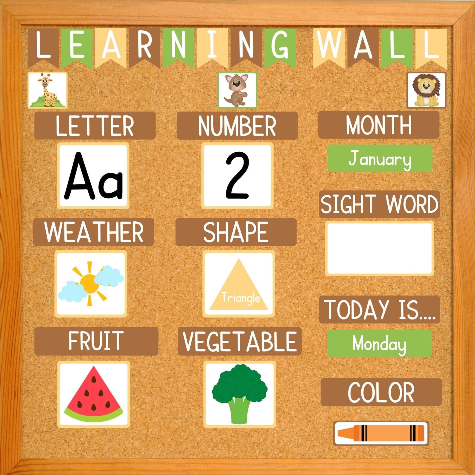 Preschool Learning Wall | Learning Wall | Preschool Focus Wall ...