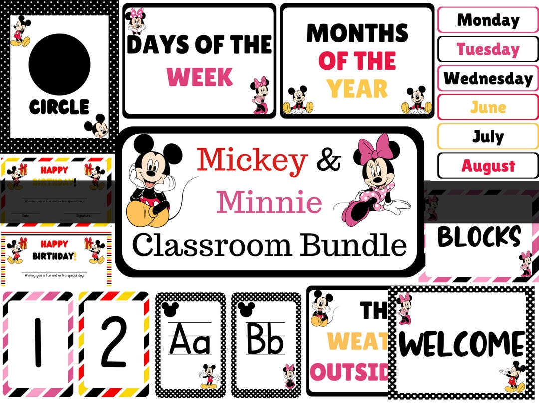 Mickey and Minnie Class Decor | Wall Decor | Classroom Decorations ...