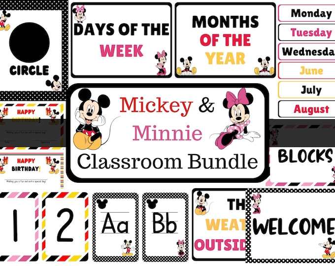 Mickey Mouse Inspired MAGICAL CLASSROOM Bulletin Board / Back to School ...