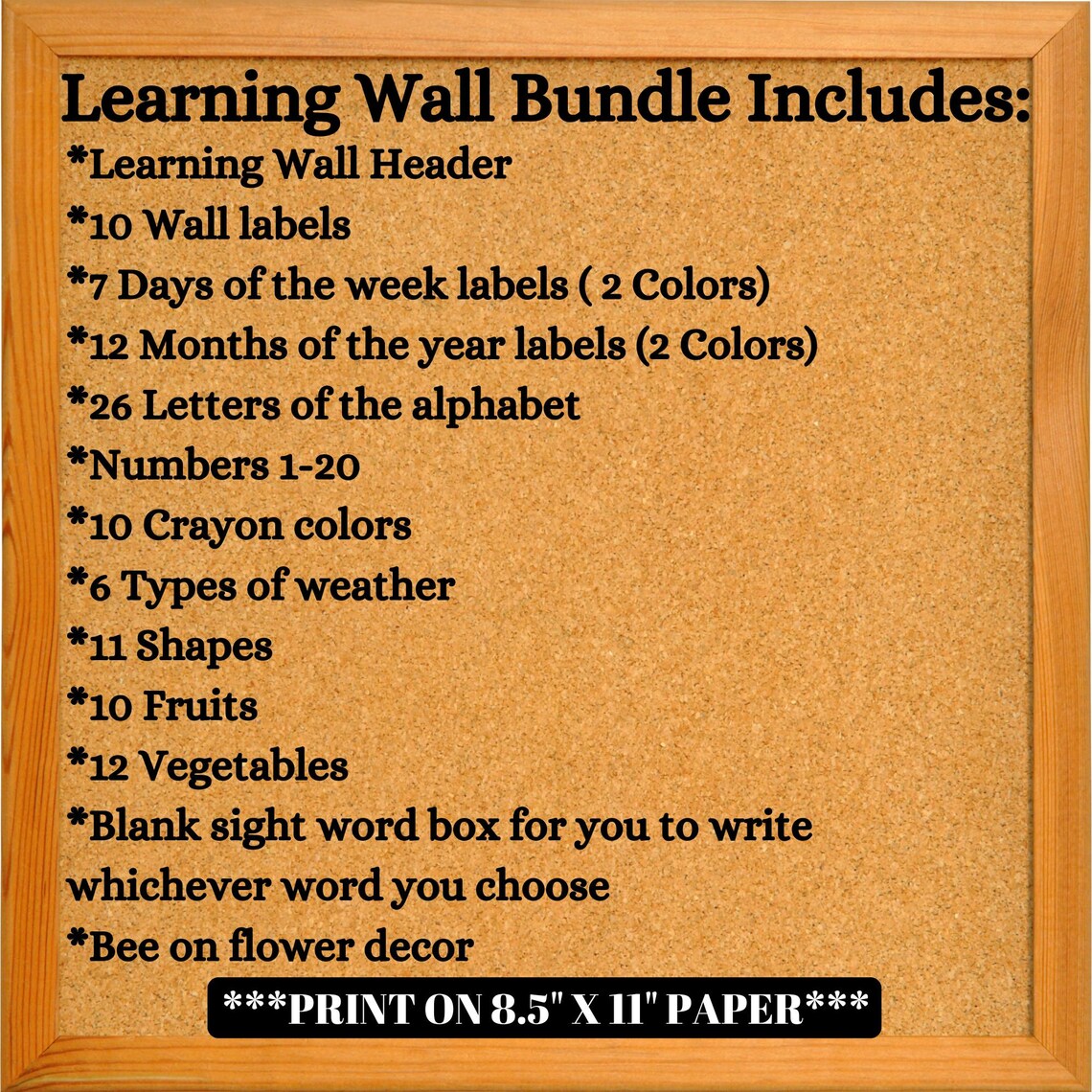 Preschool Learning Wall Bumble Bee Learning Wall Preschool Focus Wall ...