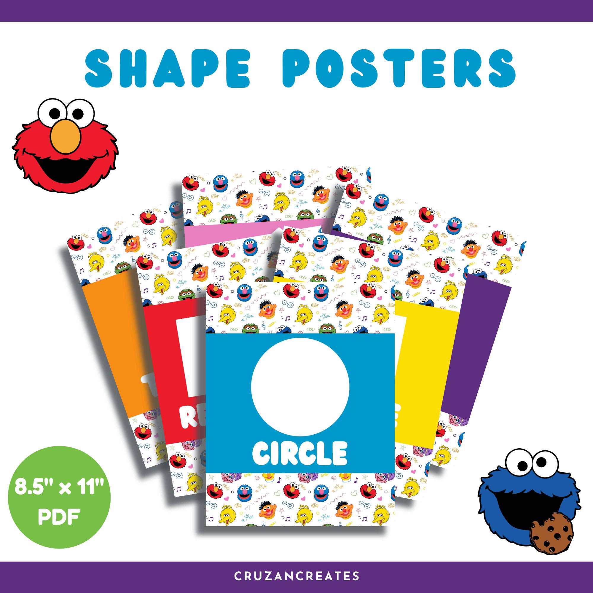 Shape Posters Class Shape Posters Classroom Decor Shapes Class Shapes ...