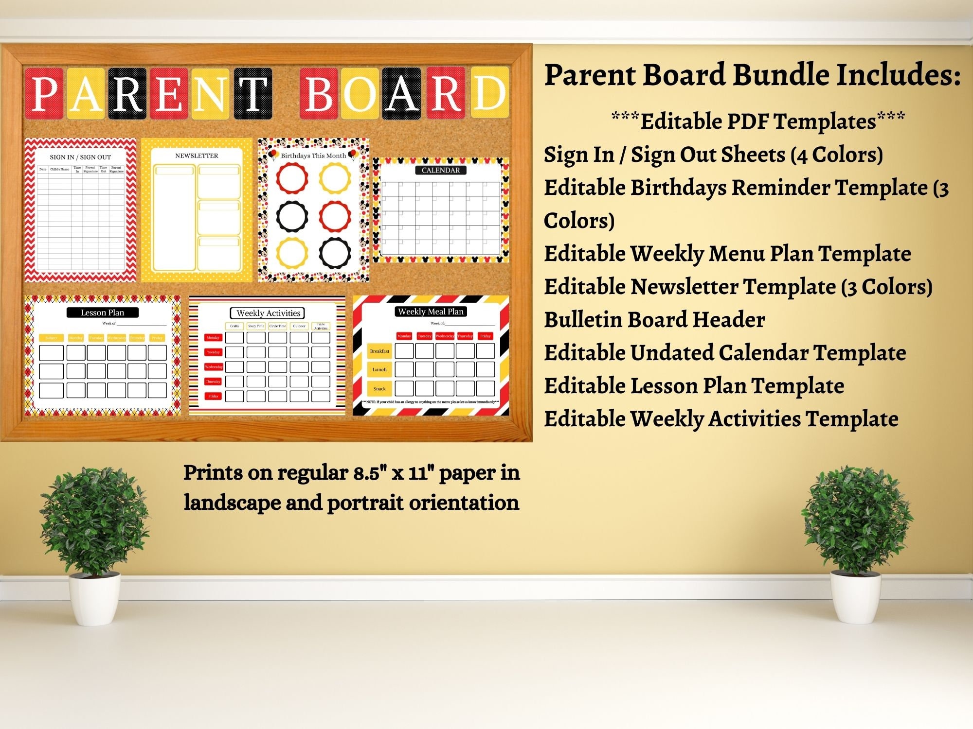 Daycare Parent Board Preschool Parent Board Bulletin Board Template ...