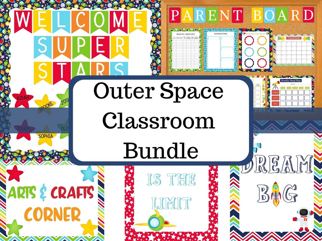 Outer Space Classroom Decor | Classroom Decorations | Classroom Bundle ...