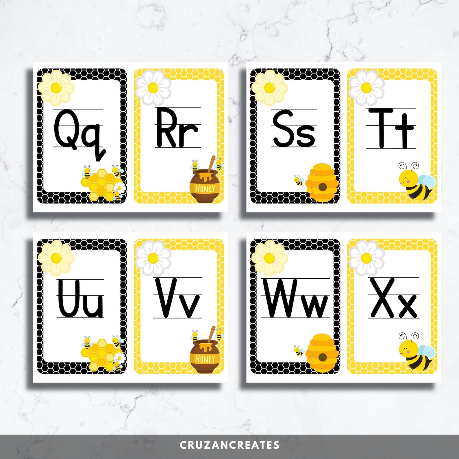 Bumble Bee Alphabet | Classroom Decor | Class Decor Set | Classroom ...