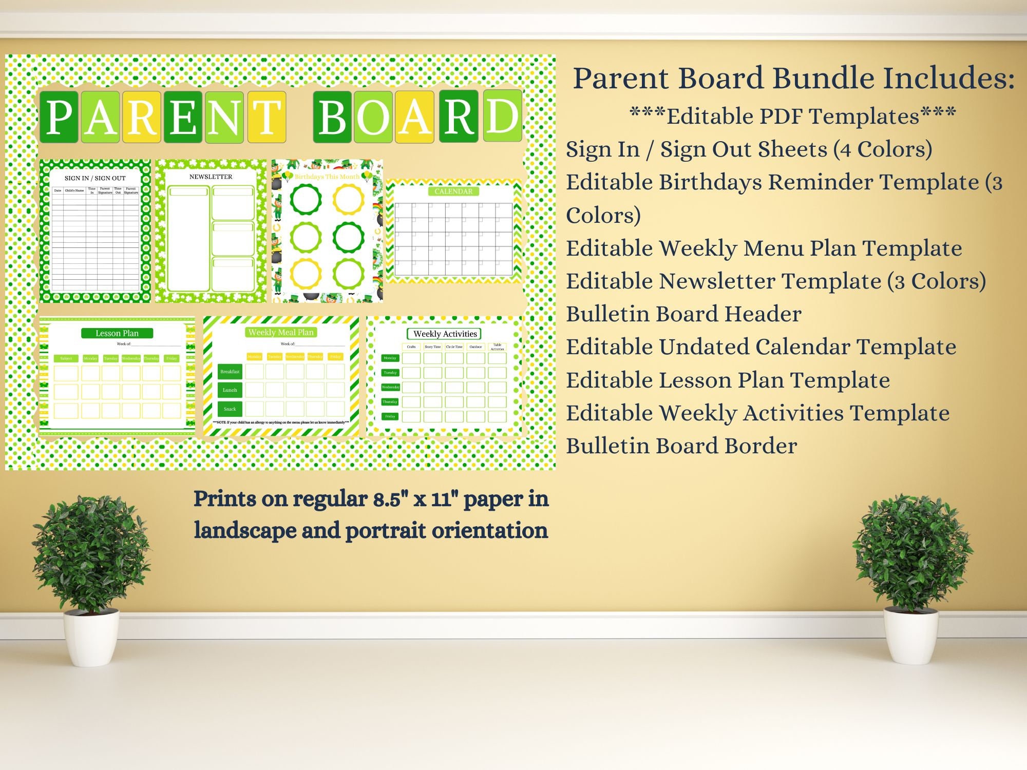St. Patrick's Day Daycare Parent Board | Preschool Parent Board ...