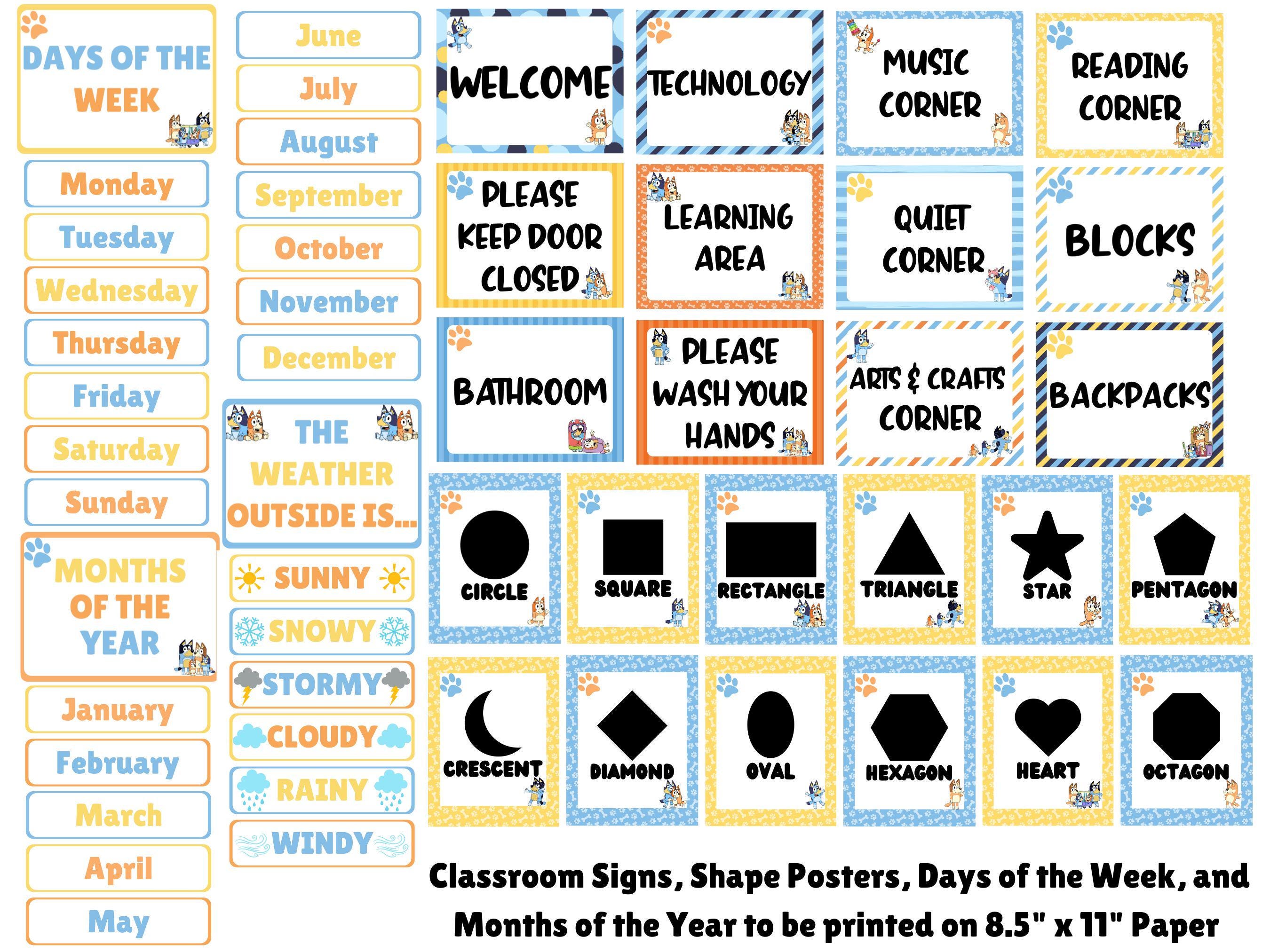 Bluey Class Decor | Wall Decor | Classroom Decorations | Classroom ...