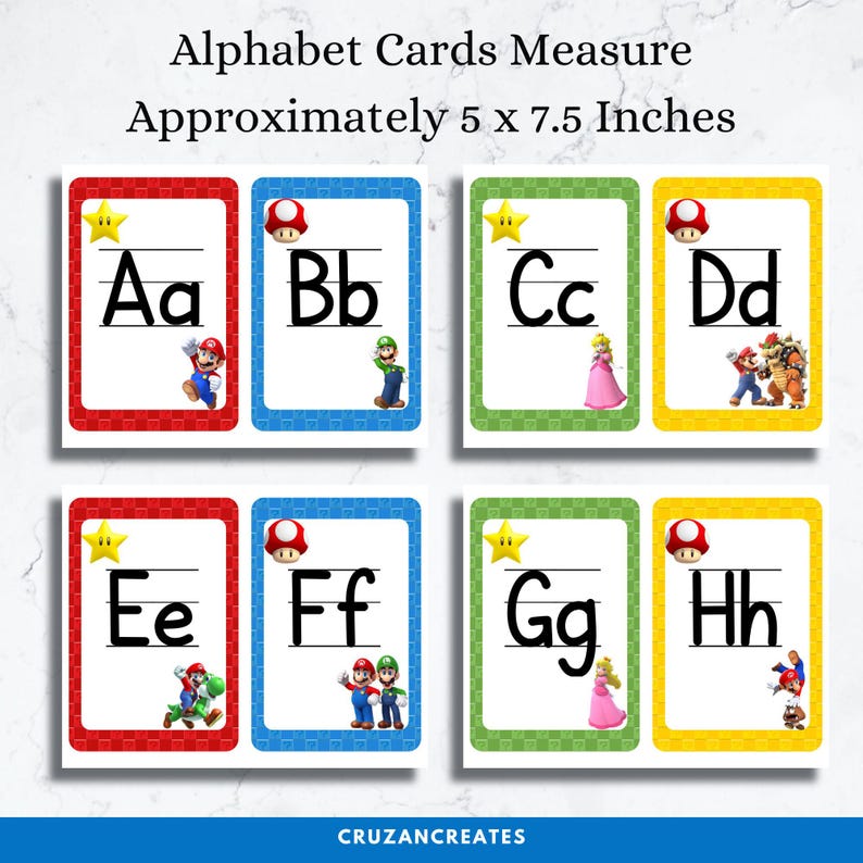 Super Mario Alphabet | Classroom Decor | Class Decor Set | Classroom ...