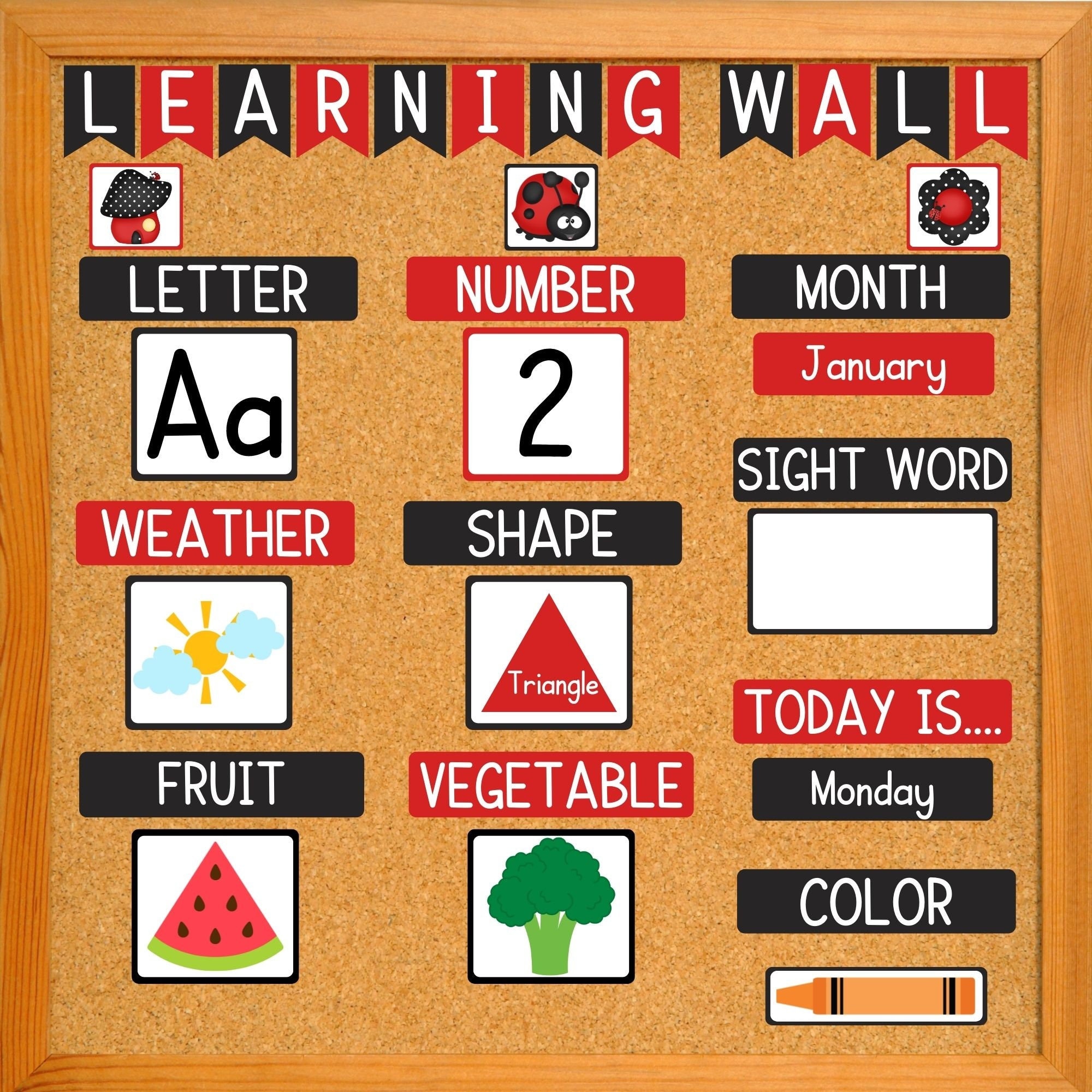 Preschool Learning Wall | Learning Wall | Preschool Focus Wall ...