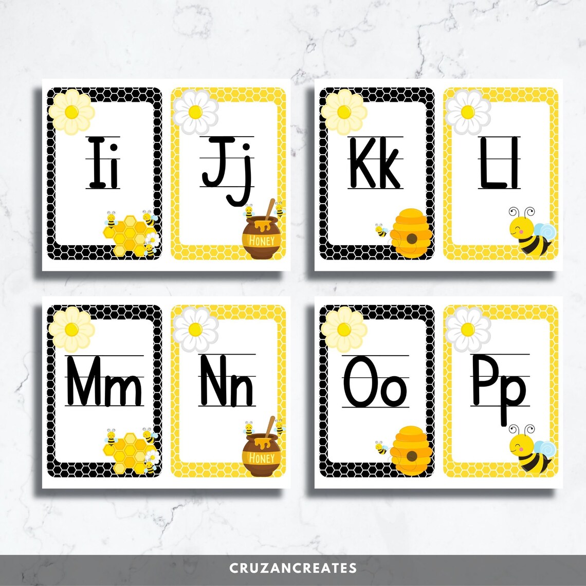 Bumble Bee Alphabet | Classroom Decor | Class Decor Set | Classroom ...