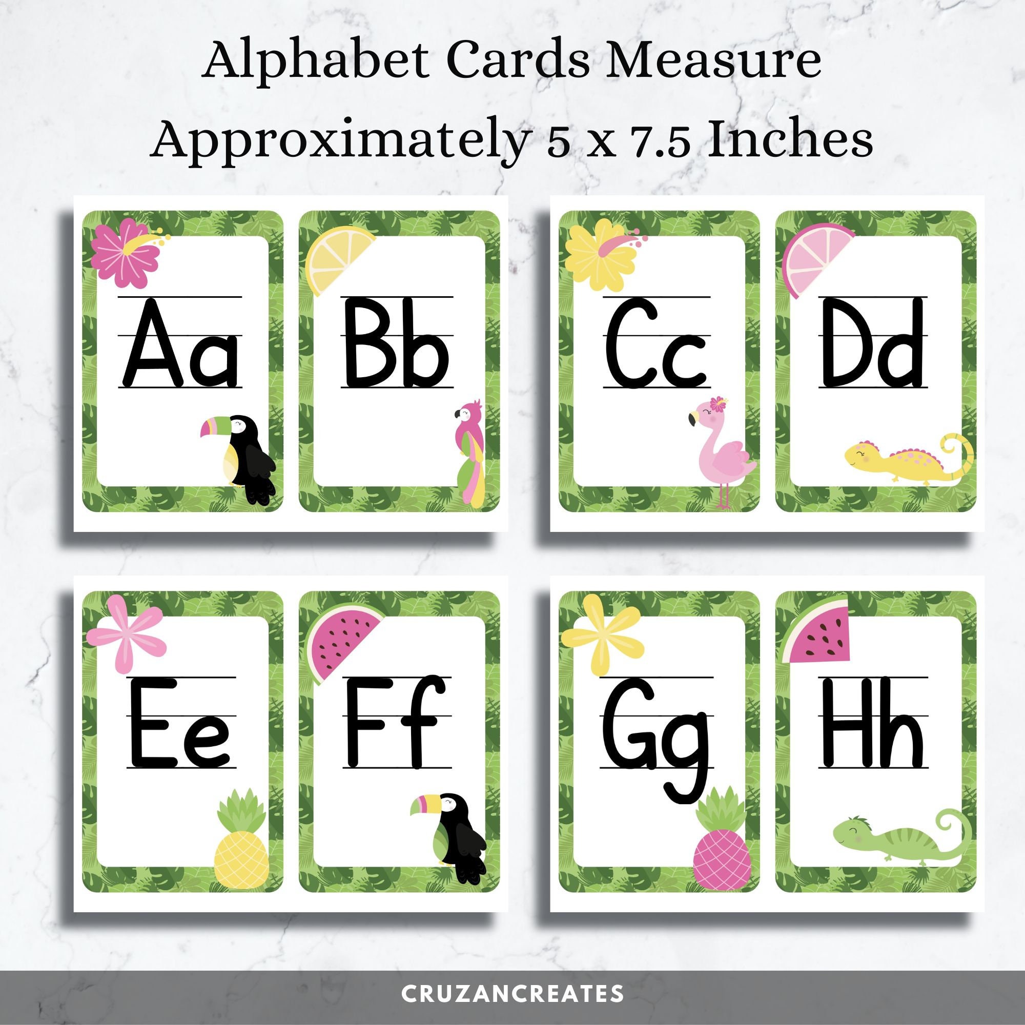 Tropical Alphabet | Classroom Decor | Class Decor Set | Classroom Wall ...