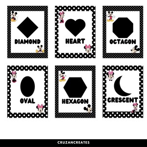 Shape Posters | Mickey Shape Posters | Minnie Shape Posters | Shapes ...