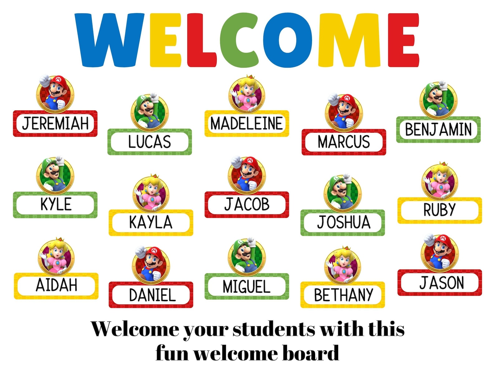 Super Mario Class Decor | Class Decor | Wall Decor | Classroom Bundle ...