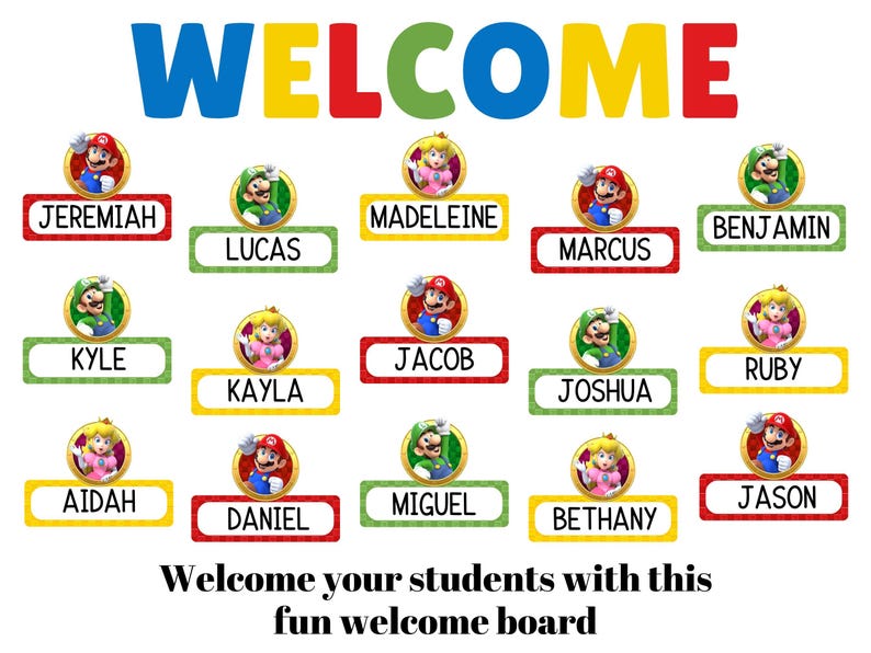 Super Mario Class Decor | Class Decor | Wall Decor | Classroom Bundle ...