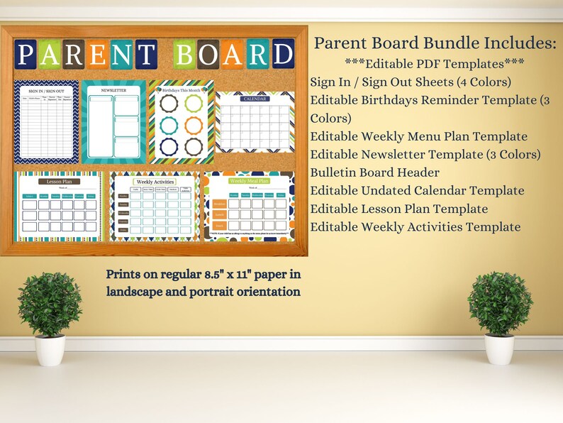 Daycare Parent Board | Preschool Parent Board | Bulletin Board Template ...