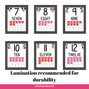 Number Posters | Mickey Numbers Posters | Minnie Numbers Posters ...