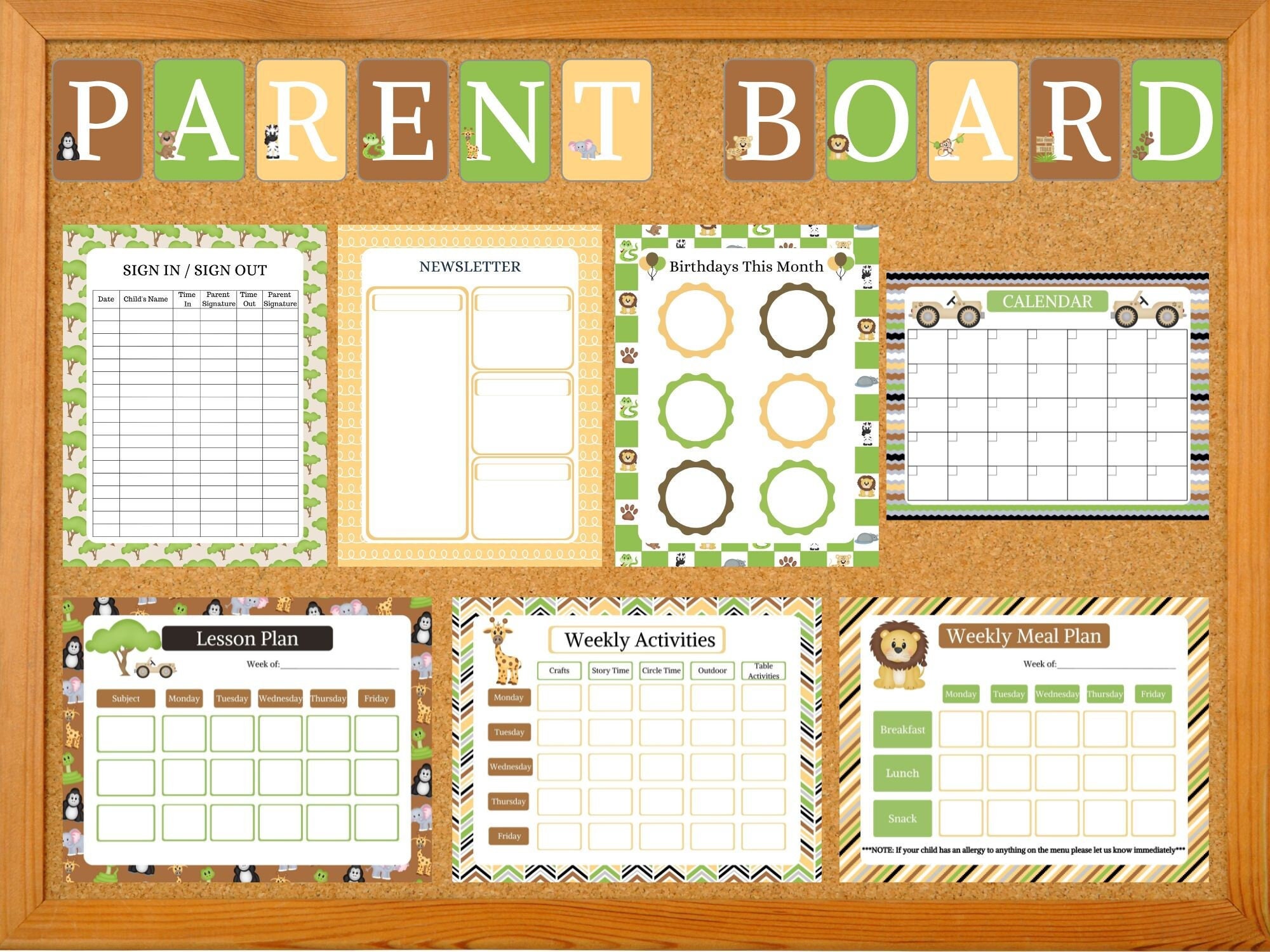Daycare Parent Board | Preschool Parent Board | Bulletin Board Template ...