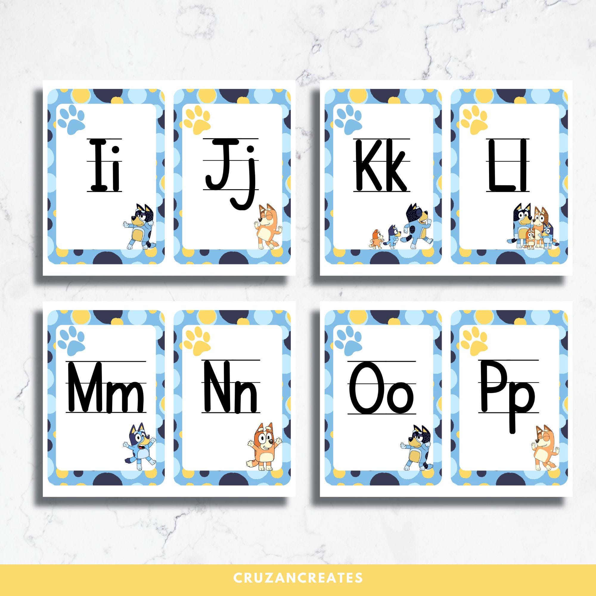 Bluey Alphabet | Classroom Decor | Class Decor Set | Classroom Wall ...