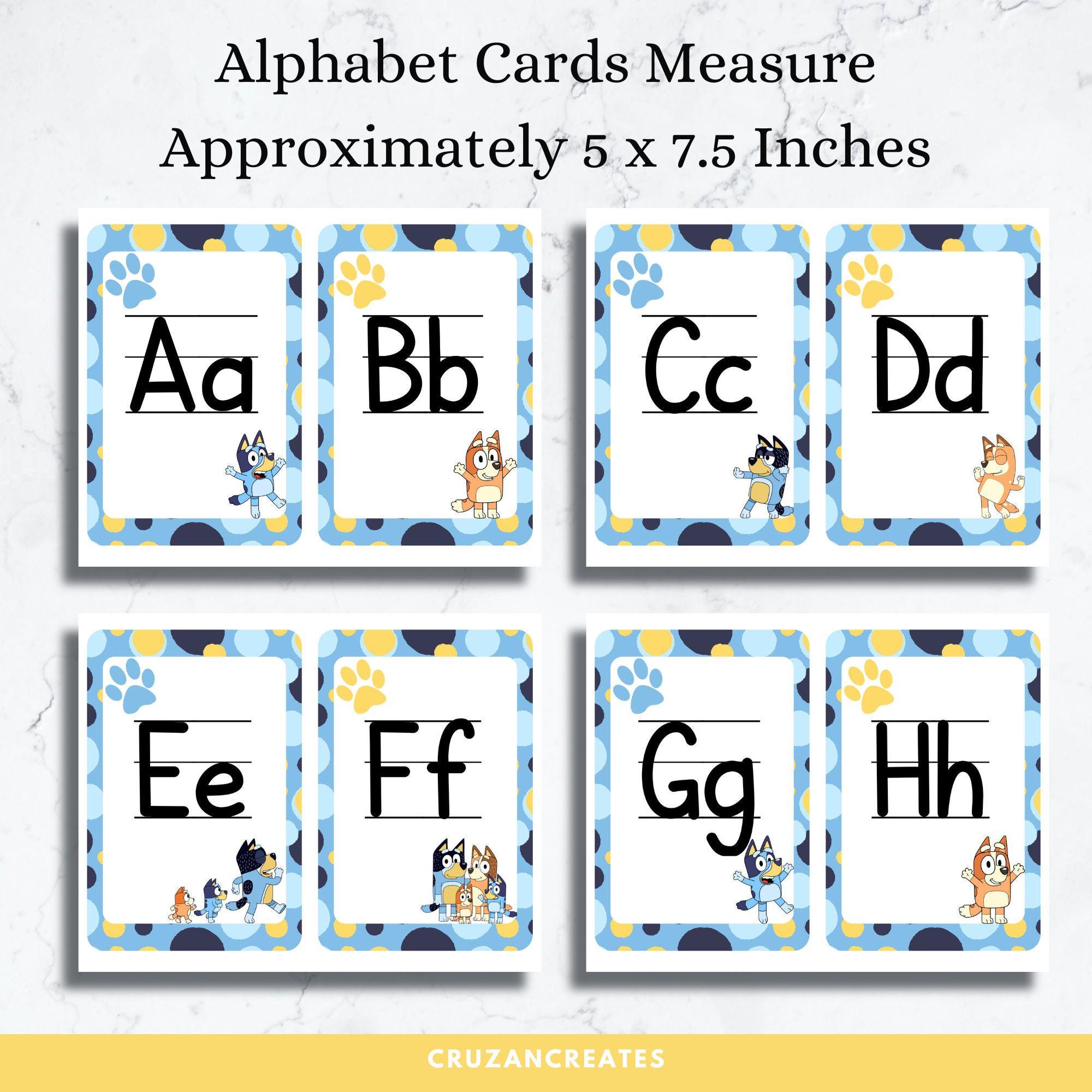 Bluey Alphabet | Classroom Decor | Class Decor Set | Classroom Wall ...