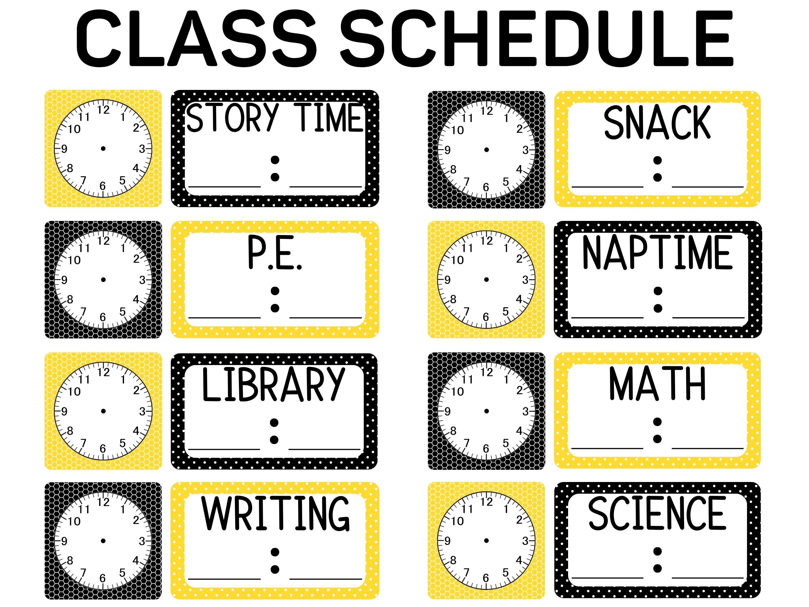 Classroom Daily Schedule | Class Schedule | Daily Schedule Cards ...