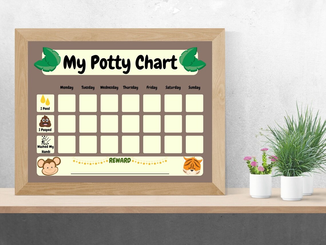 Potty Training Chart | Potty Printable Chart | Potty Chart | Potty ...
