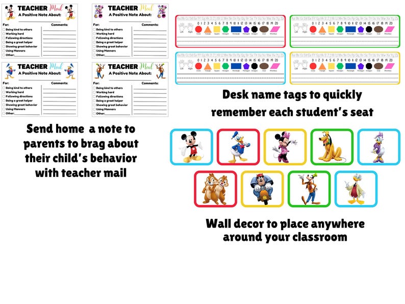 Mickey Class Decor | Wall Decor | Classroom Decorations | Classroom ...